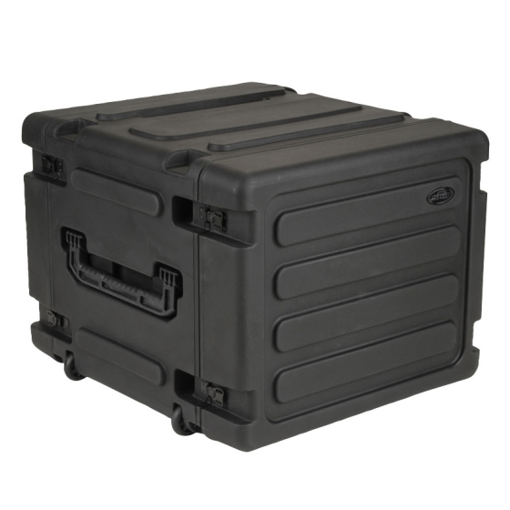 8U Roto Shockmount Rolling Rack Case | SKB 20 inch Deep Rolling Series